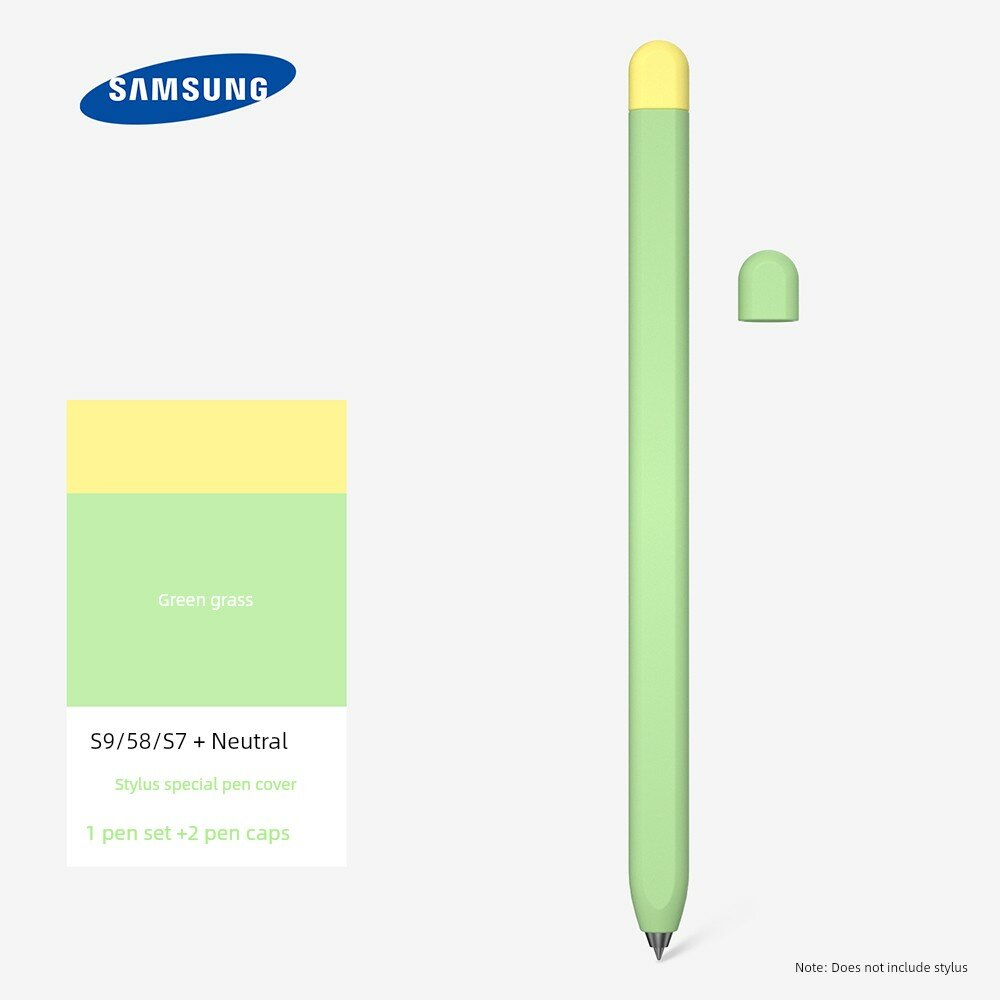 Силиконовый чехол для стилуса Samsung Galaxy Tab S10/S9/S8/S7, зеленый цвет, защитный чехол для S Pen