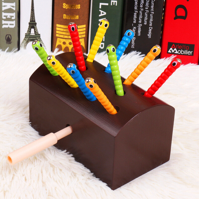 2026 Новейшая детская игрушка Магнитная игра в ловлю Гусеница 2 Монтессори Раннее образование Обучающая игрушка для детей в возрасте 1-3 с половиной года