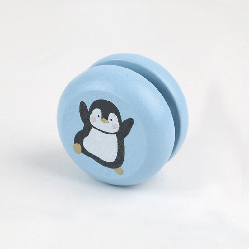 Детский милый мультяшный деревянный йо-йо Weiwei Tiger, обучающий вращающийся йо-йо для детского сада, ностальгическая игрушка