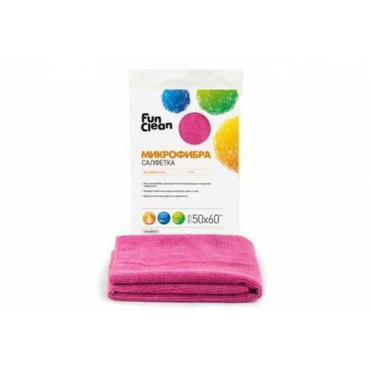 Тряпка для пола FUN CLEAN микрофибра 50Х60СМ 1ШТ акцент