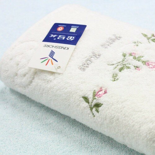 Полотенца Jinhao Home из чистого хлопка: быстросохнущие, впитывающие, жаккардовые, однотонные, с вышивкой, детские, для