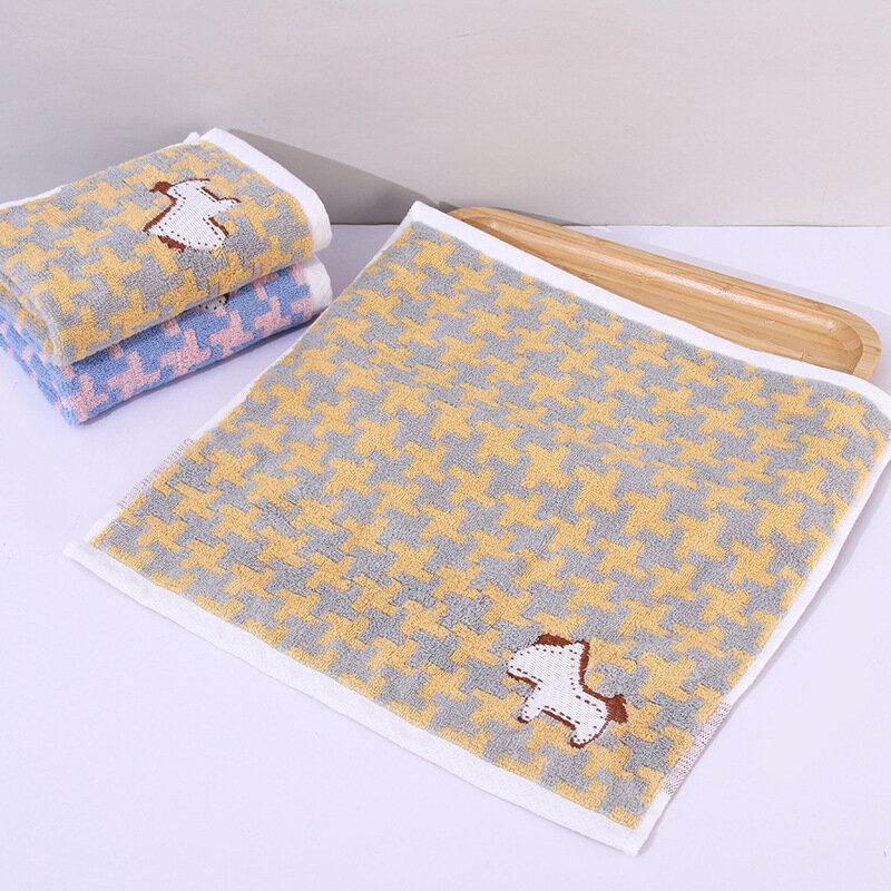 Детские полотенца маленькие квадратные полотенца хлопчатобумажные оптовые хлопковые полотенца для лица 0443-Лошадь