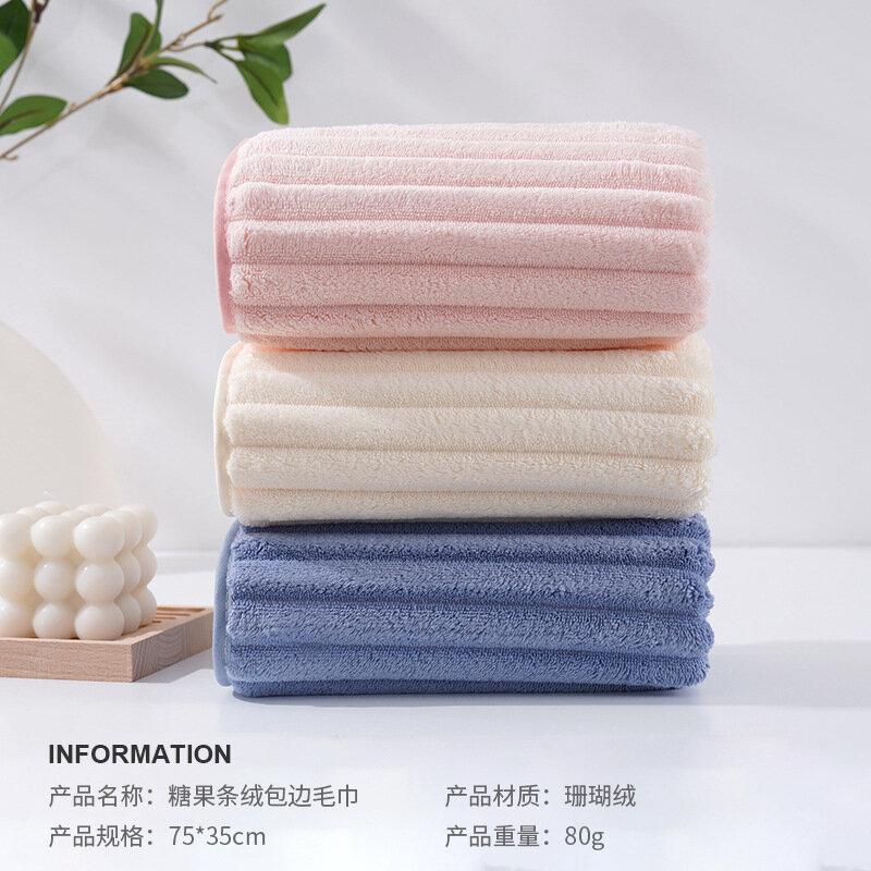 Бытовые конфеты бархат полотенце Коралловое бархатное полотенце для лица быстро впитывает воду Сакура розовый +