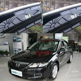 Дефлекторы окон Mazda 6, новые дефлекторы M6, дефлекторы для Mazda 6 купе, литые дефлекторы Ruiyi, дефлекторы Ruiyi с