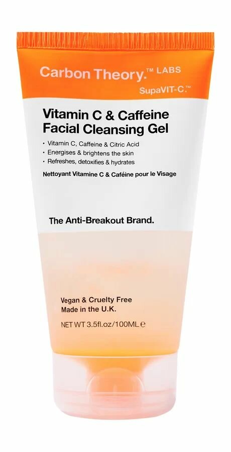 CARBON THEORY Гель для умывания лица Vitamin C & Caffeine Facial Cleansing Gel, 100 мл
