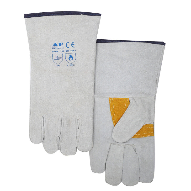 Сварочные перчатки Youmeng AP-2002 из коровьей кожи, износостойкие, термоизоляционные, антиожоговые, утолщенные перчатки для сварки