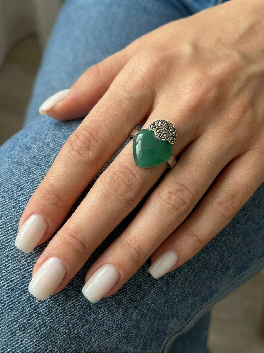 Кольцо на фалангу, серебро, 925 проба, марказит, агат