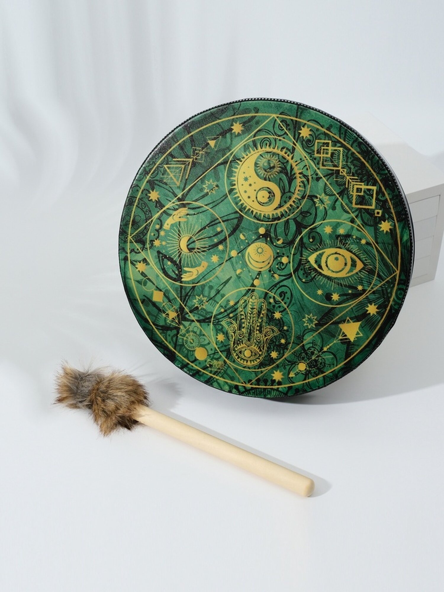 Шаманский бубен Сима-ленд "Денежная карта", дерево, 5x25x25 см