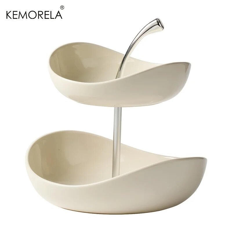 Керамическая фруктовница KEMORELA двухъярусная