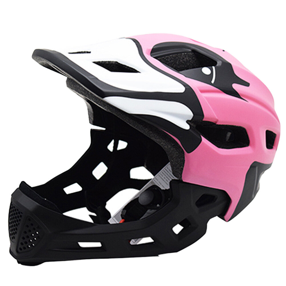 ⭐Детский шлем с отстегивающимся подбородком, полный шлем для балансировочного велосипеда, защита лица для катания на роликах, защитный шлем, цельнолитой, защита головы для детей⭐