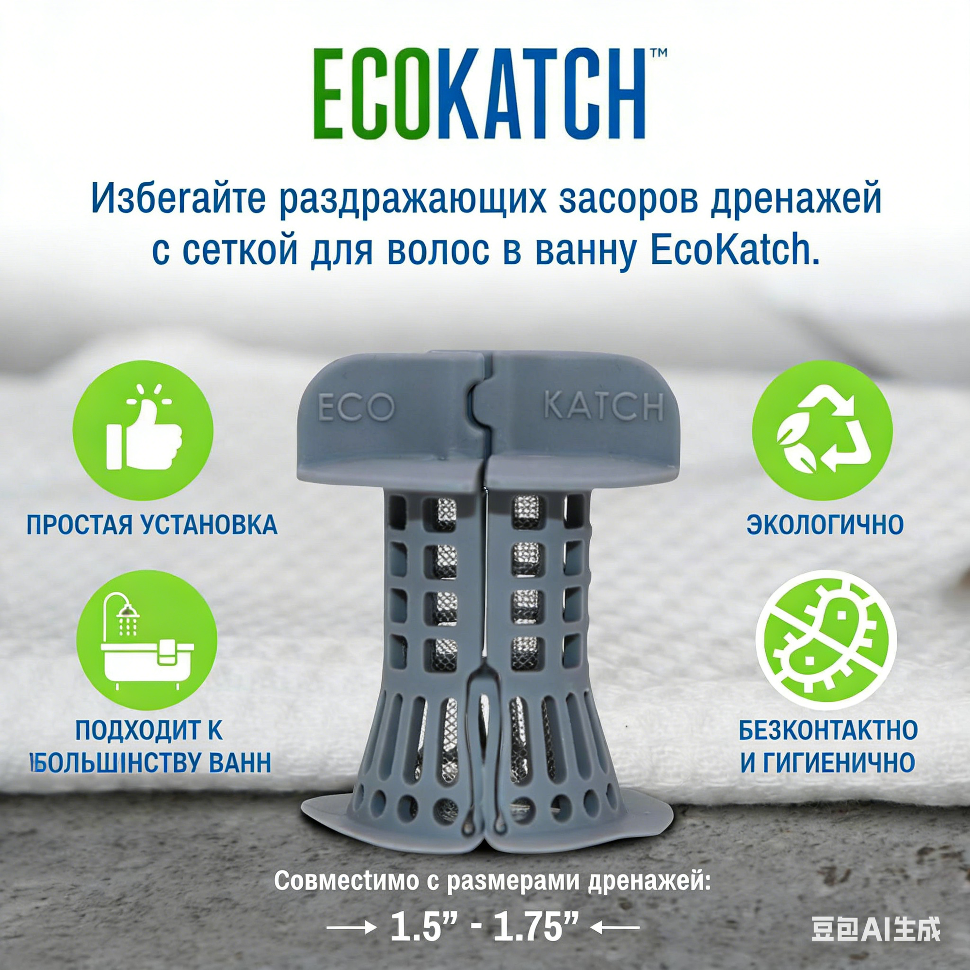 Фильтр для волос, для ванной комнаты, простой в использовании, высокое качество