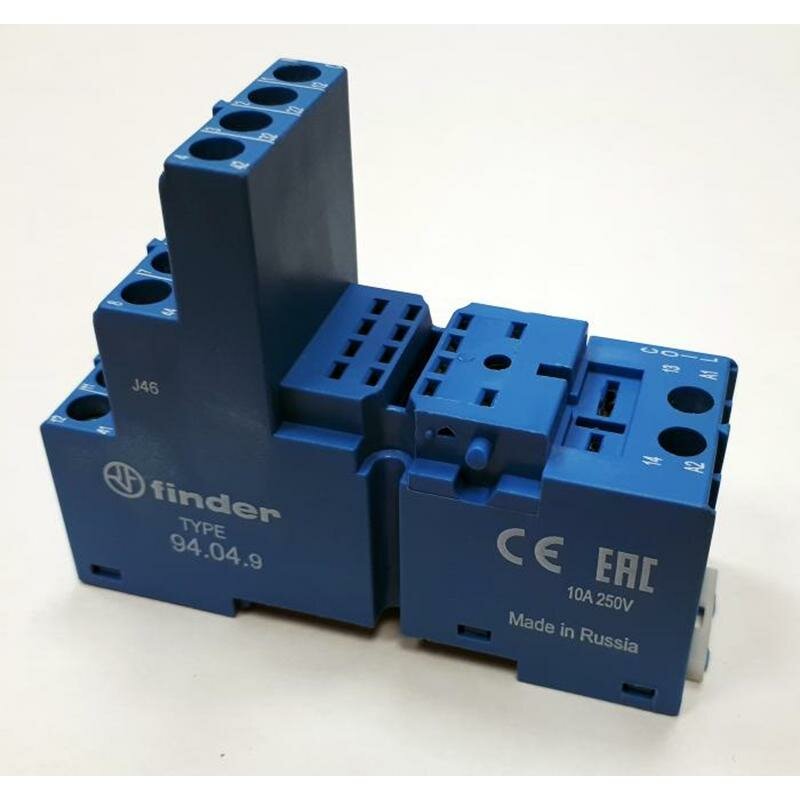 Розетка FINDER с винтовыми клеммами, с зажимной клетью, для реле 55.32, 55.34, таймера 85.02, 85.04, применяются модули 86.00, 99.02
