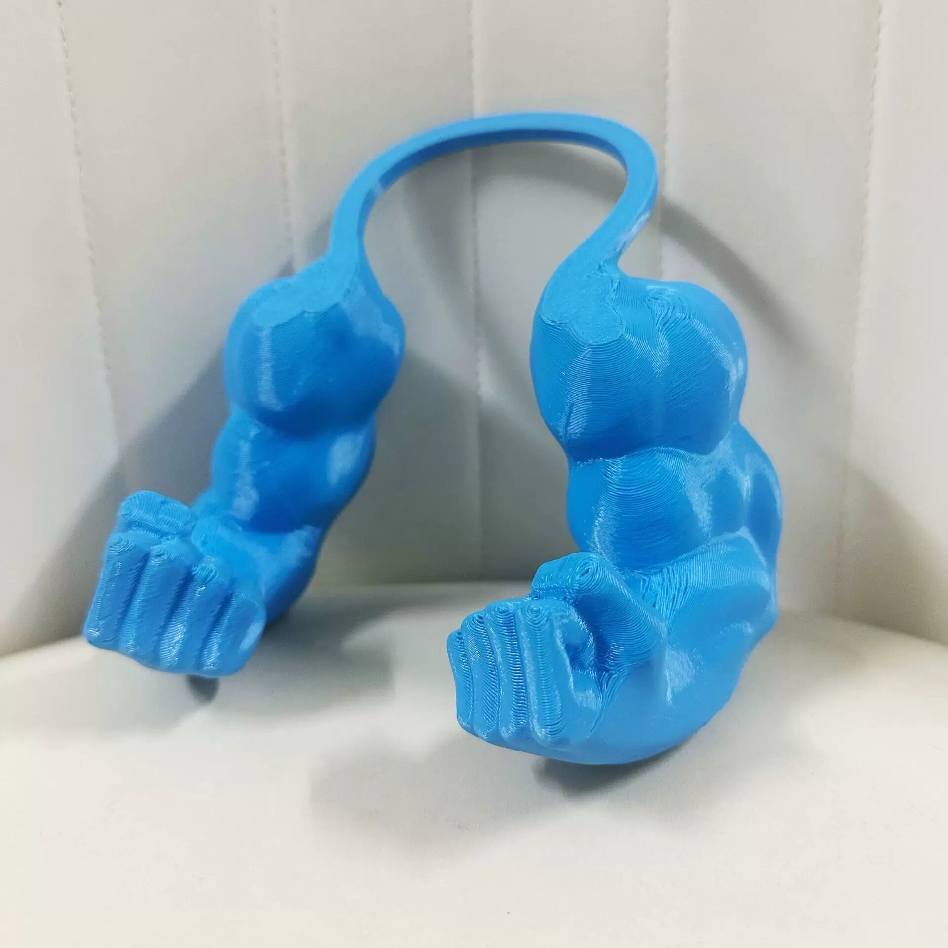 3D-печатная браслет с мышечным лапой кота небесно-голубого цвета, крупный размер, стиль кулака для шутливого подарка и
