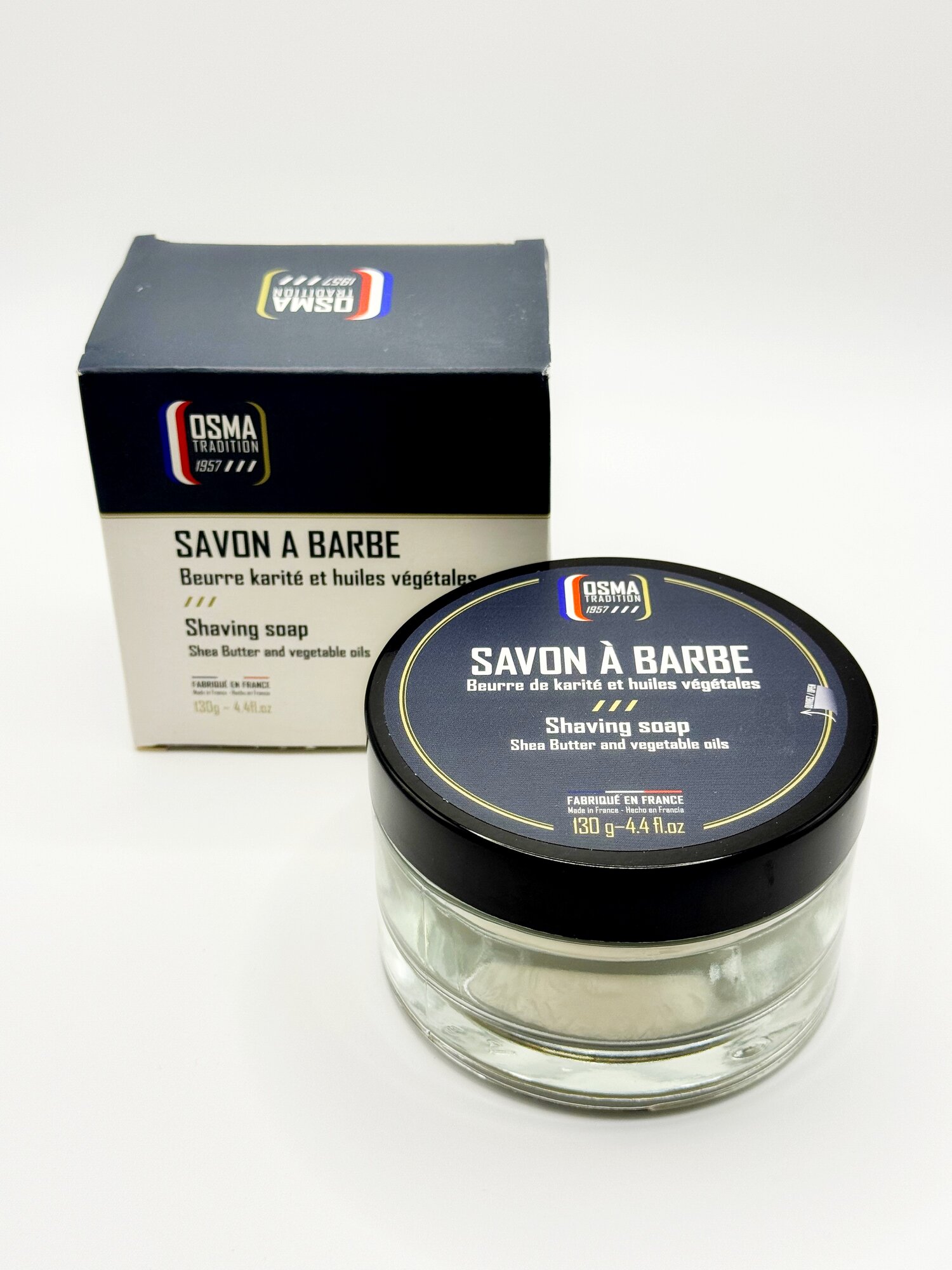Osma Tradition твердое мыло для бритья 130 г, в банке Франция