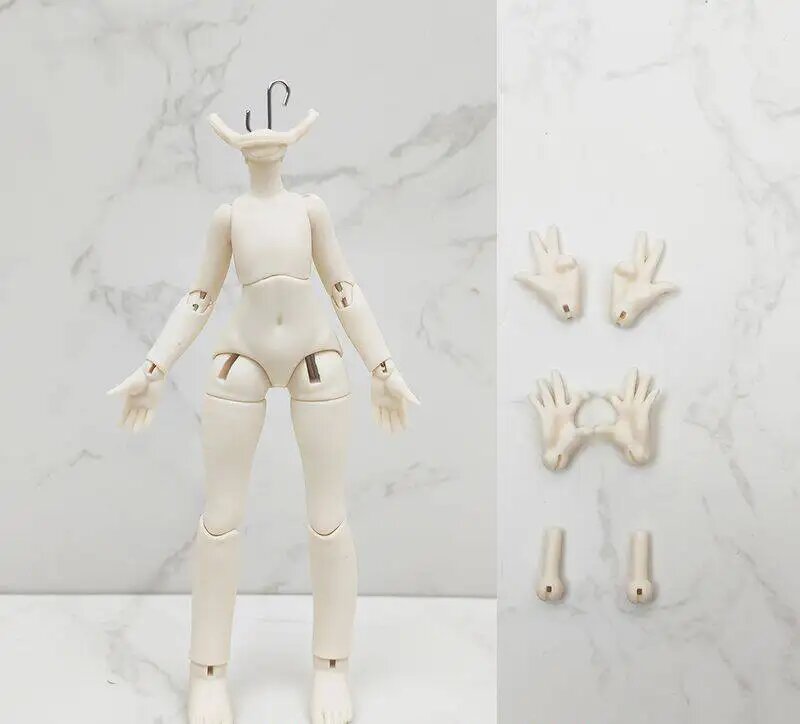 OB11 BJD тело из резины, 13.9 см, цвет body