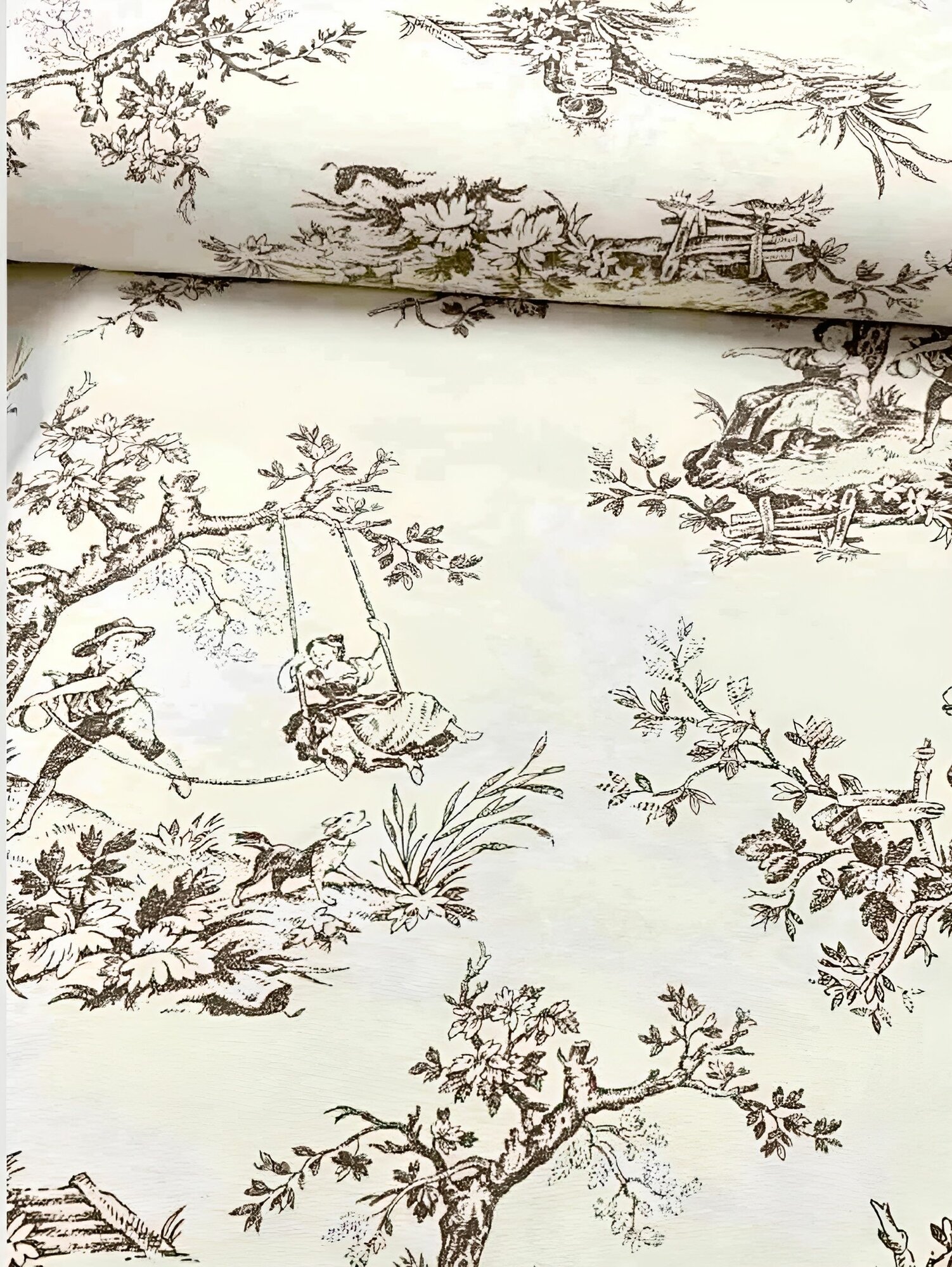 Ткань 100*180см водоотталкивающая Туаль Де Жуи DUCK цвет коричневый