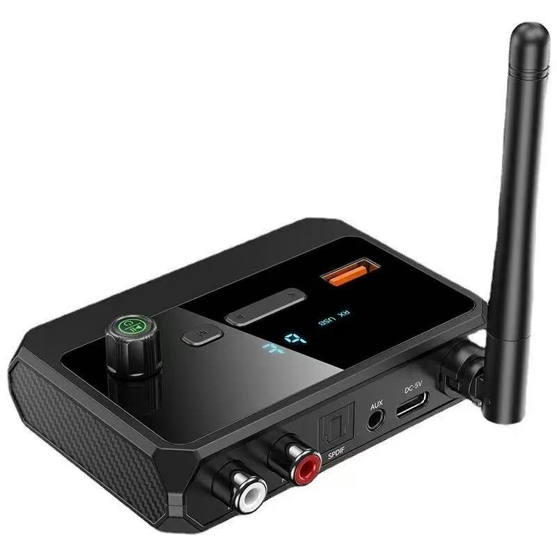 Bluetooth-адаптер 5.3, принимающий RX AUX, 2RCA, USB, Toslink оптика