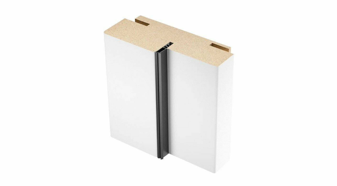 Коробка дверная телескопическая Париж 80х35х2070 мм ПВХ эмалит софт айс белый с петлями (2,5 шт.)