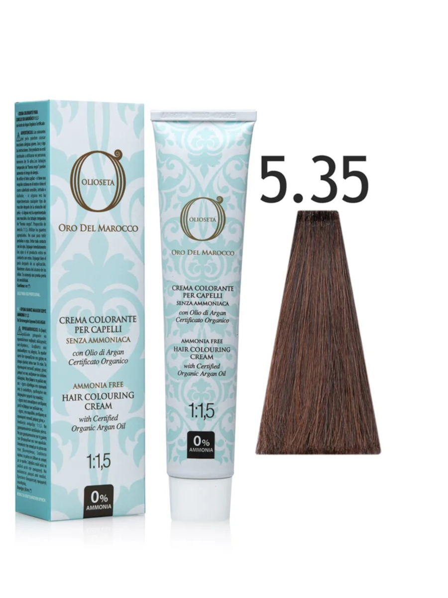 Краска для волос Barex Olioseta Oro Del Marocco без аммиака Золото Марокко, 5.35