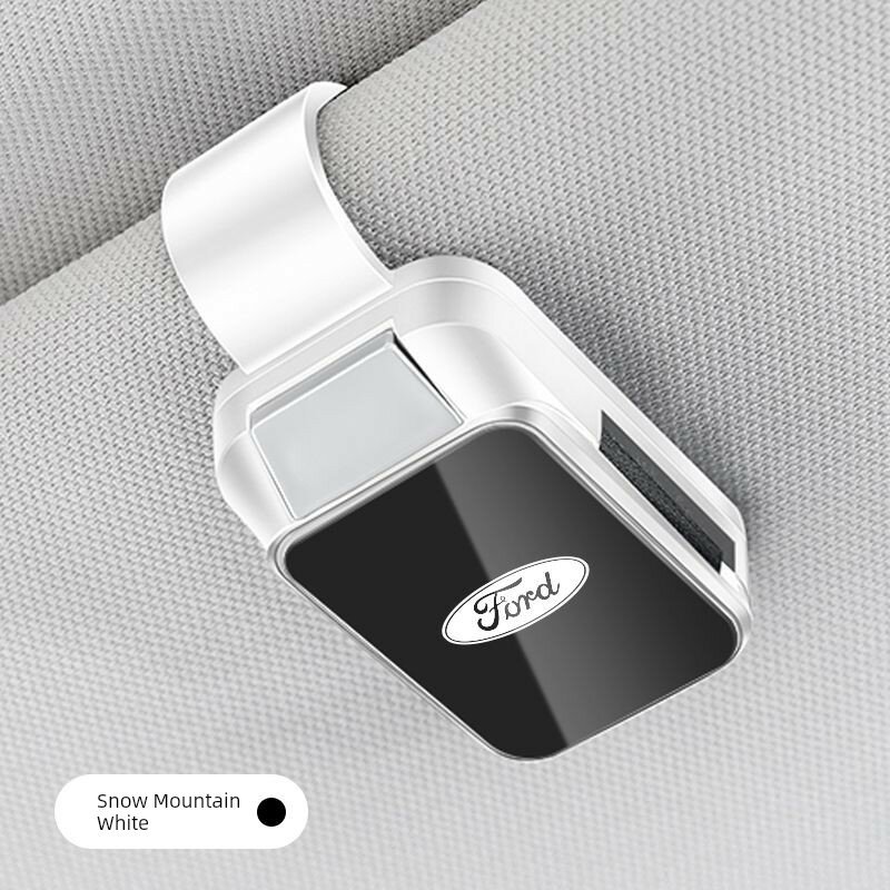 Держатель для очков белого цвета для автомобилей Ford, универсальное крепление на панели, надежная фиксация