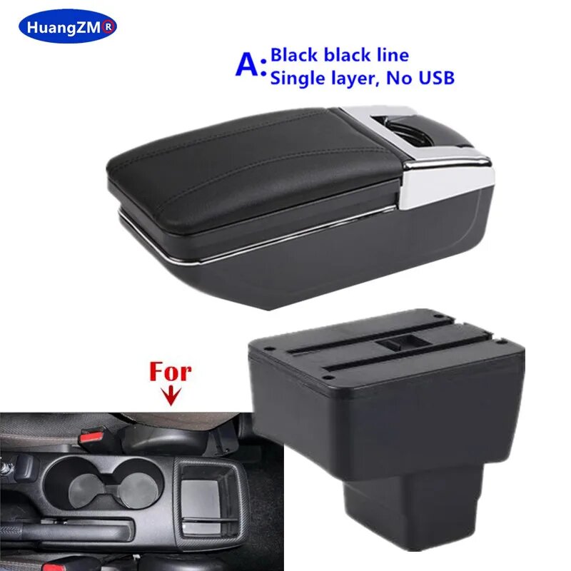 Подлокотник в авто Mazda CX-3, Mazda 2, черный, без USB