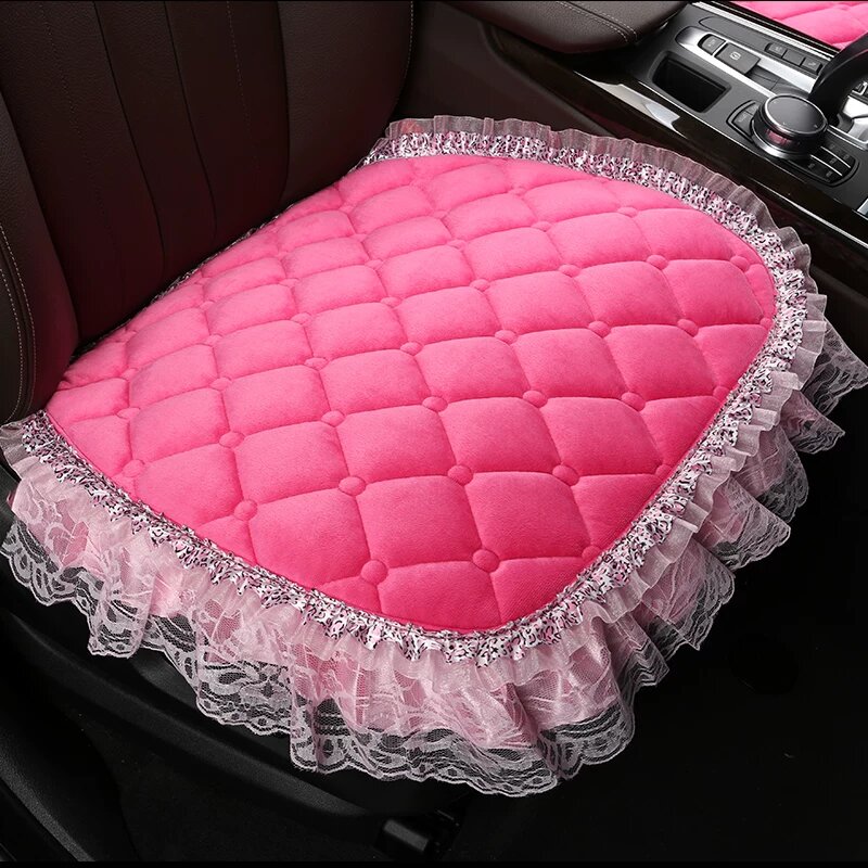 Новая зимняя бархатная накидка на автомобильное сиденье с кружевной отделкой, в стиле «богиня», универсальный