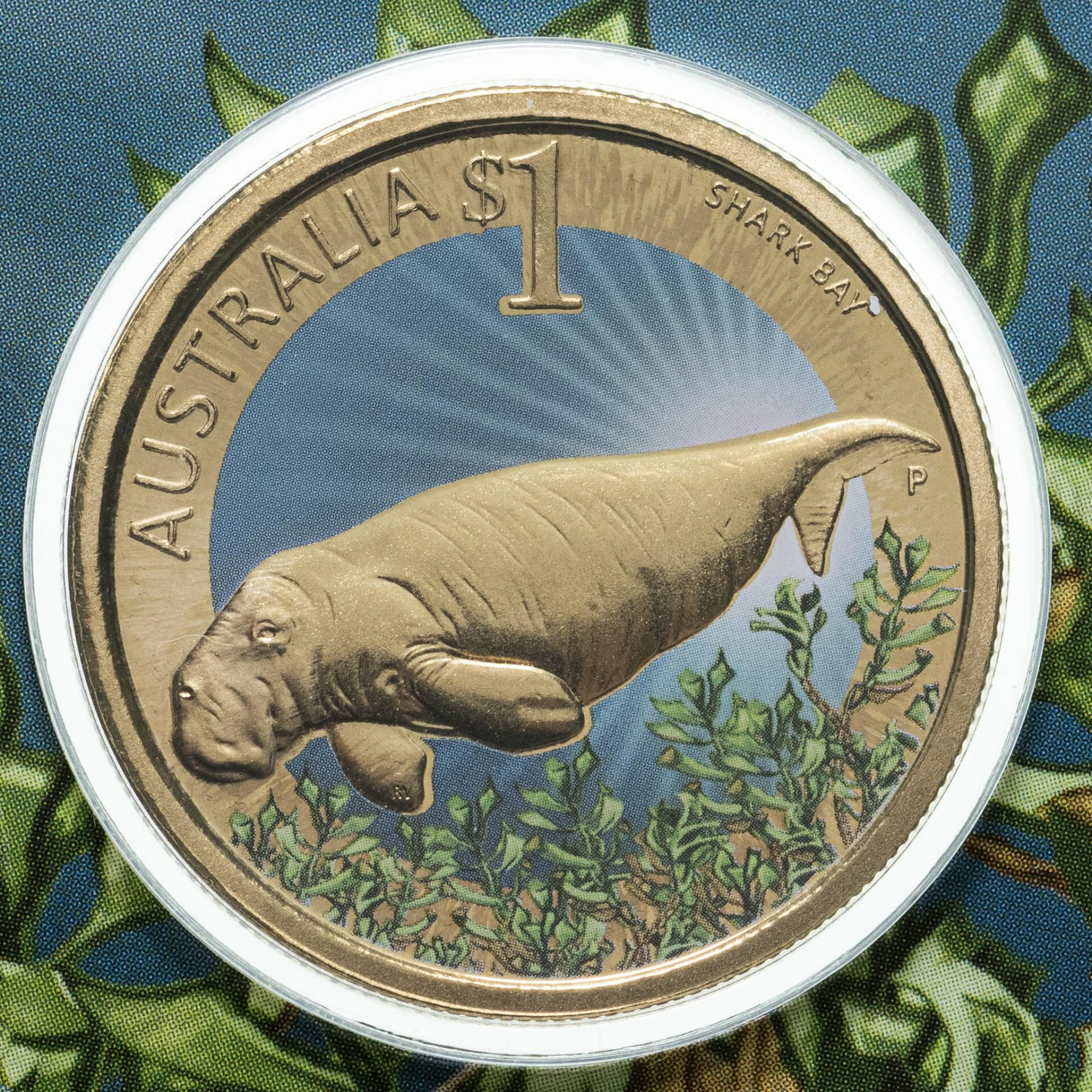 Австралия 1 доллар 2010 "Залив Шарк Морская корова", Алюминиевая бронза, в сохранности UNC