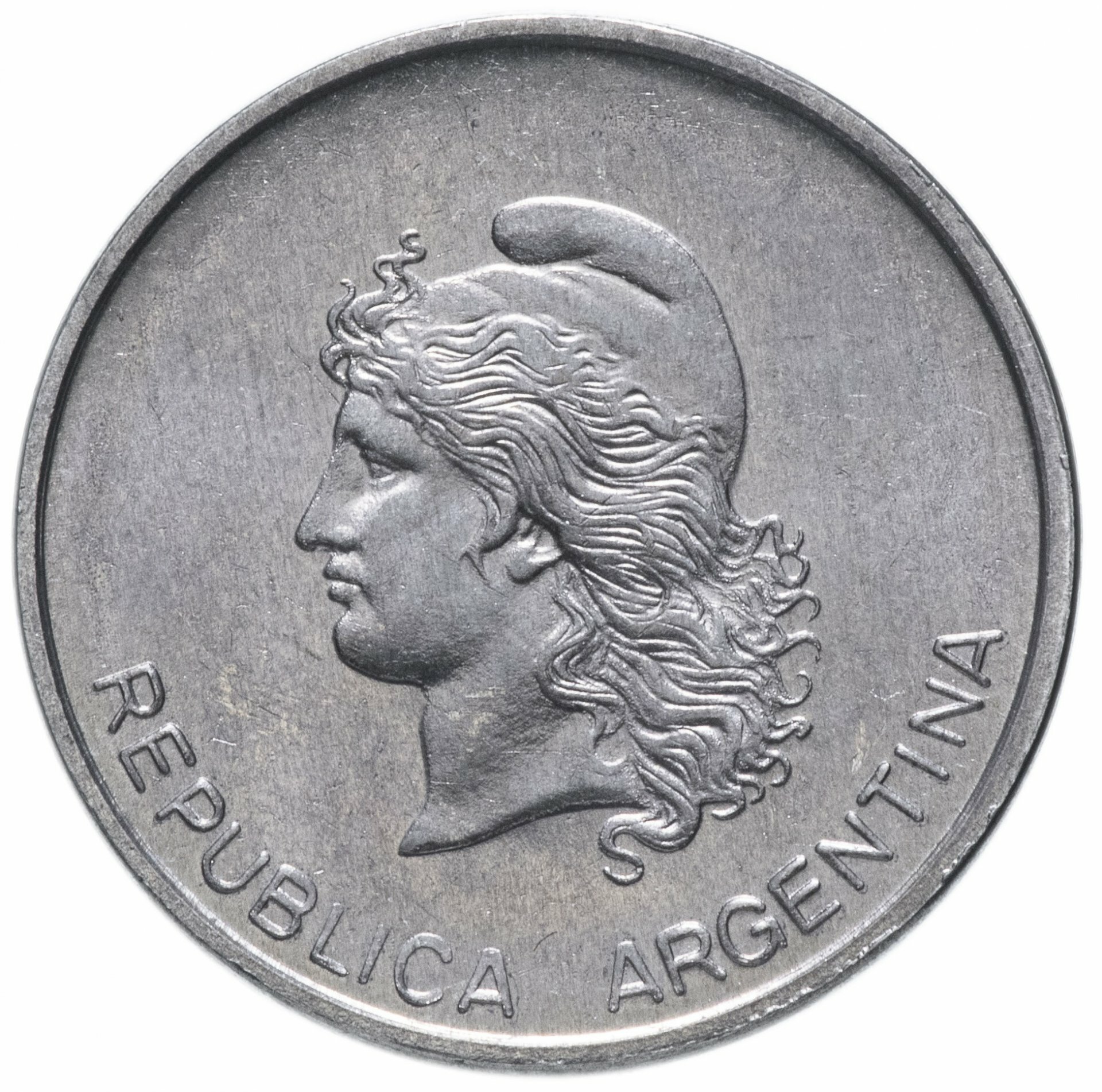 Аргентина 5 сентаво centavos 1983, Алюминий, в сохранности AU