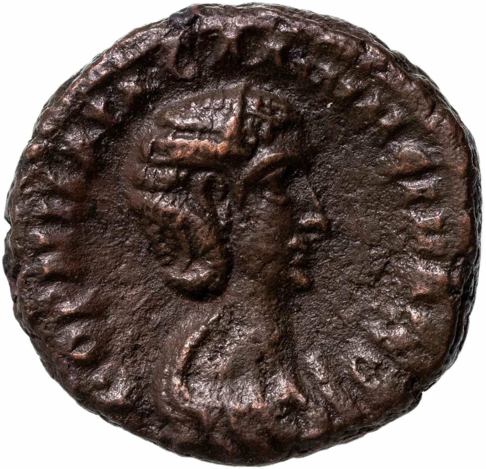 Римская империя, провинция Египет, Салонина супруга Галлиена, 254-268 годы, Тетрадрахма , Бронза, в сохранности VF-XF