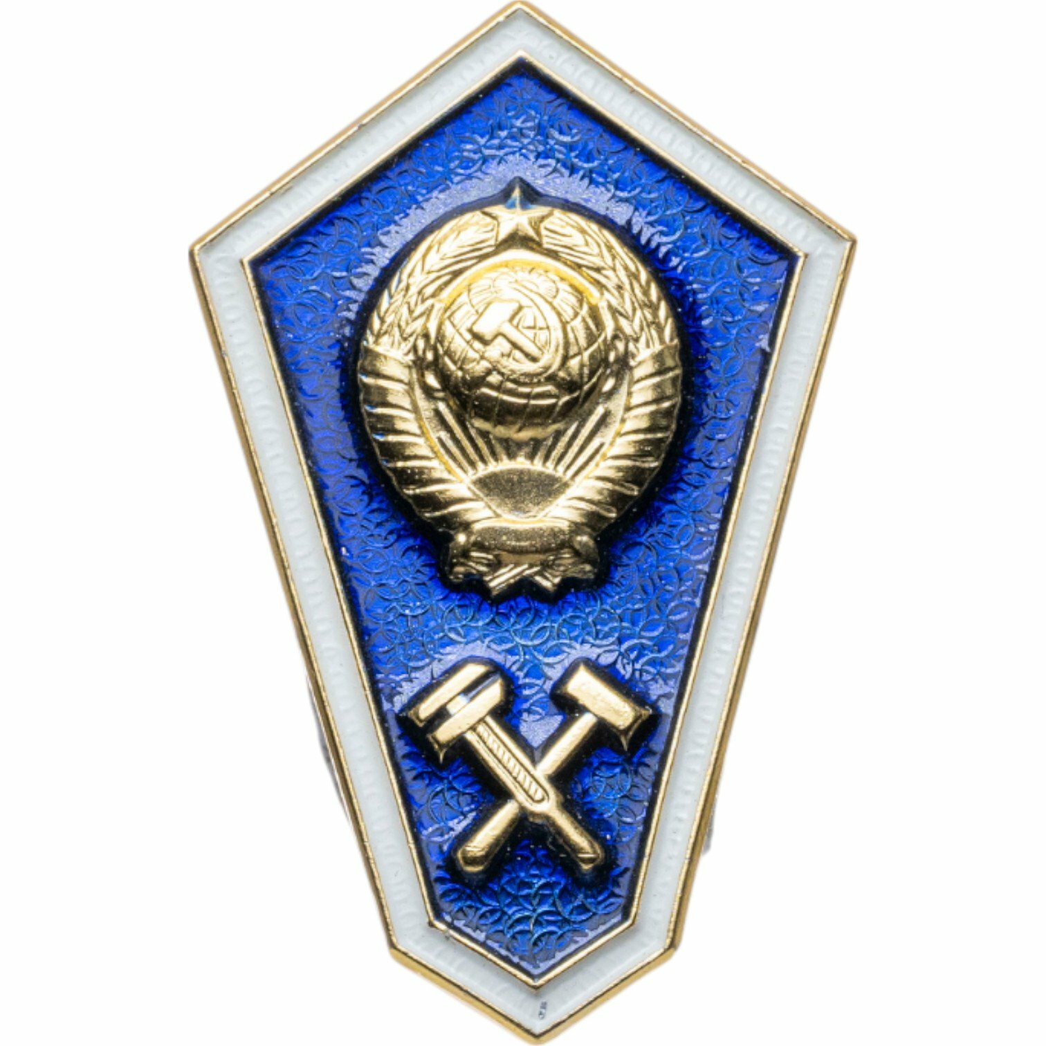 Нагрудный знак выпускника т н поплавок Технического профессионального училища ПТУ СССР, винтовой