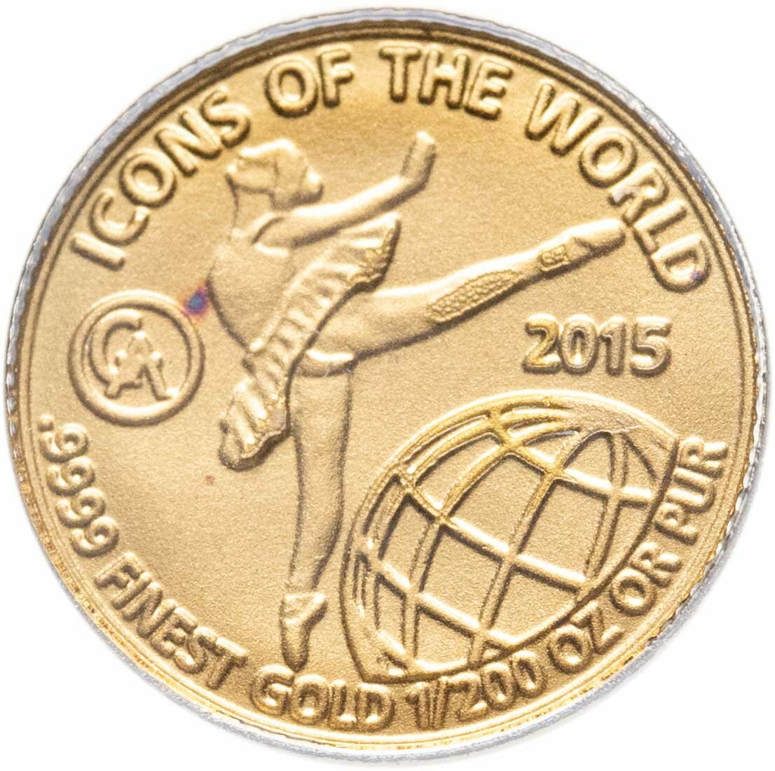 Руанда 10 франков 2015 Балерина, Золото, в сохранности UNC