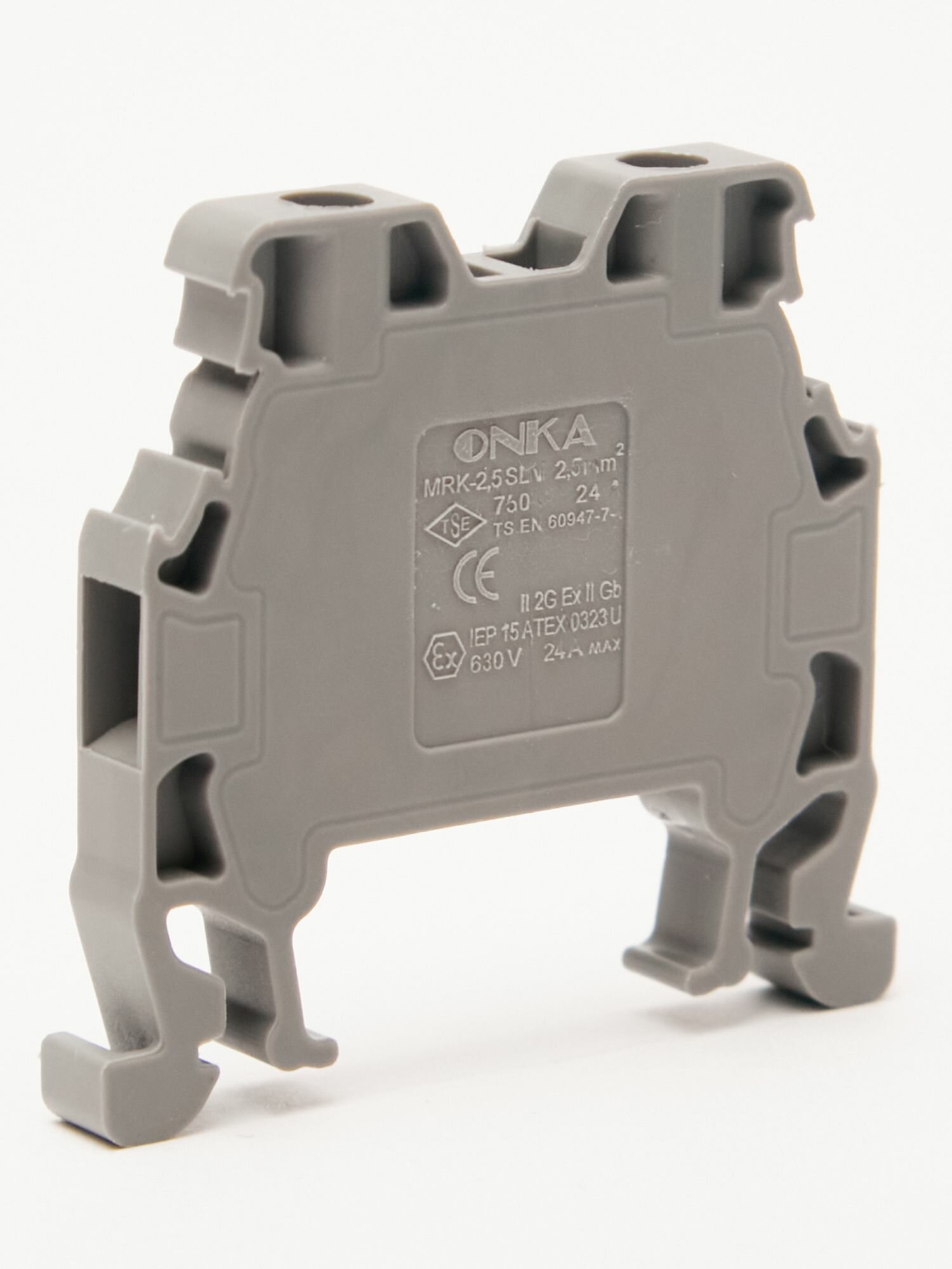 Клемма винтовая ONKA MRK 2,5S, 2,5 кв мм, серый 1010132