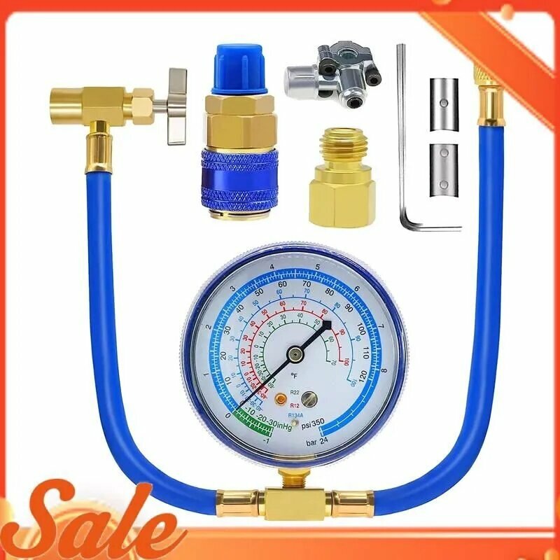 (G A J 1Set ACR134A Комплект Для Заправки Фреоном Холодильника Metal Blue 134A