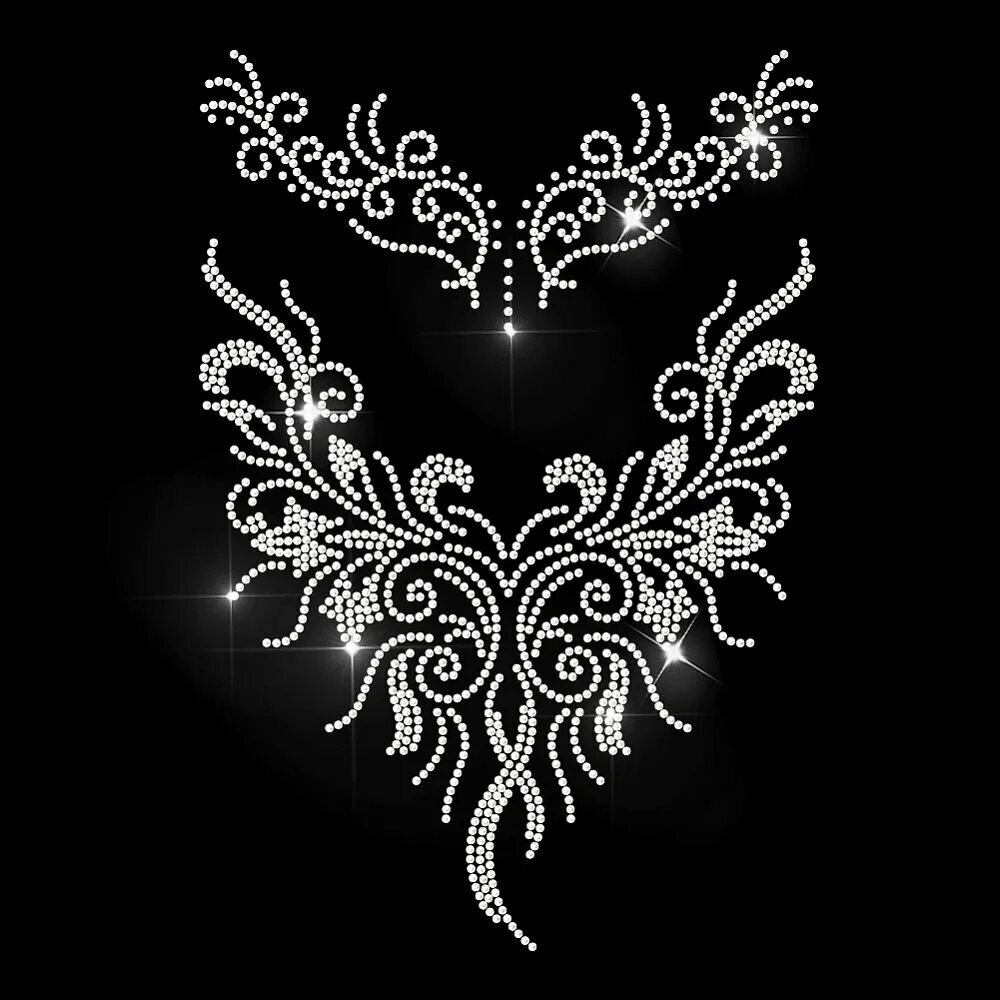 1 лист термоаппликаций со стразами для горячей фиксации, аксессуары для костюмов, одежда, сумки, брюки, цветочные мотивы, 297x210 мм