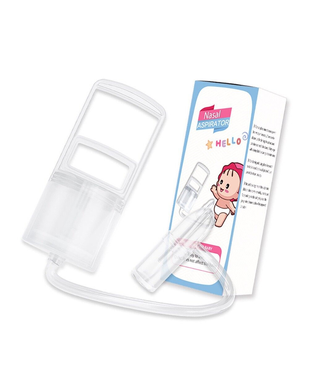 Ручной назальный аспиратор для очистки носа ребенка, ручной аспиратор для слизи у детей (русский, английский)