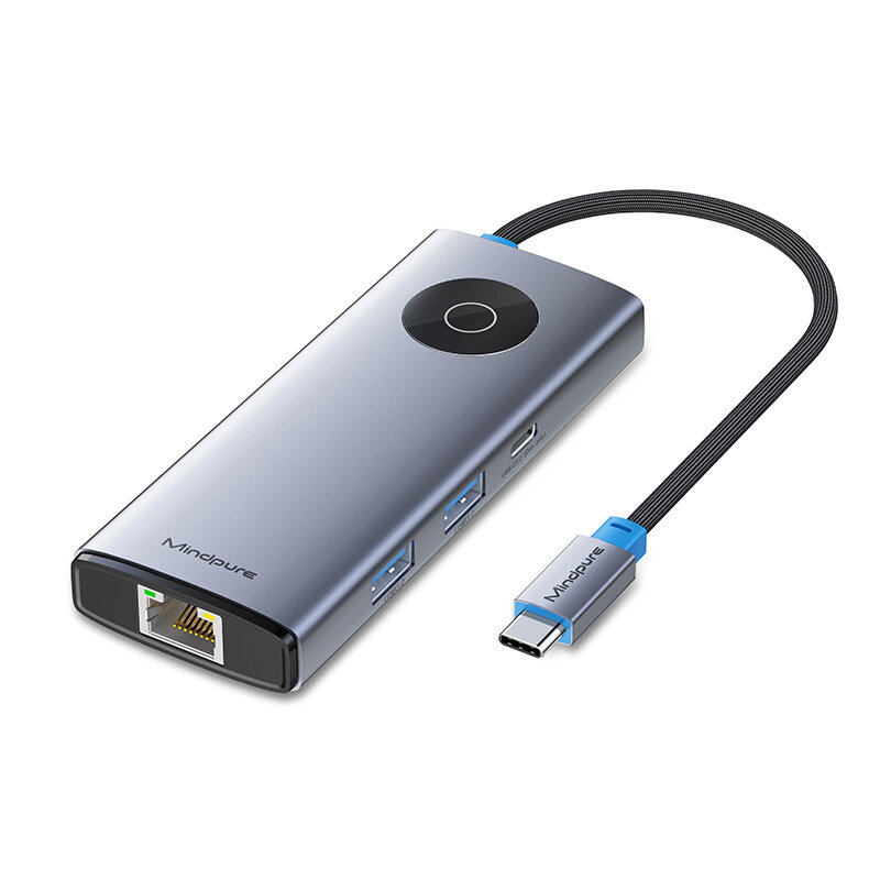 Док-станция Type-C HDMI+VGA, гигабитная сетевая карта, USB-хаб, адаптер, USB-флеш-накопитель, 4K PD, мультипорт