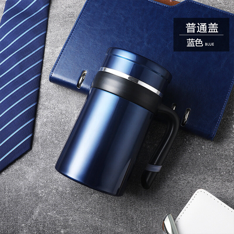 Умная офисная кружка для заваривания чая с LED-дисплеем температуры, изолированная, из нержавеющей стали 304, с ручкой, подарок на заказ