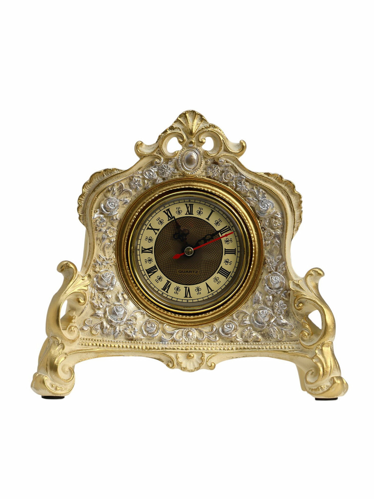 Часы настольные интерьерные каминные, 21x19x6.5 см, d=7 см, форма: фигурная