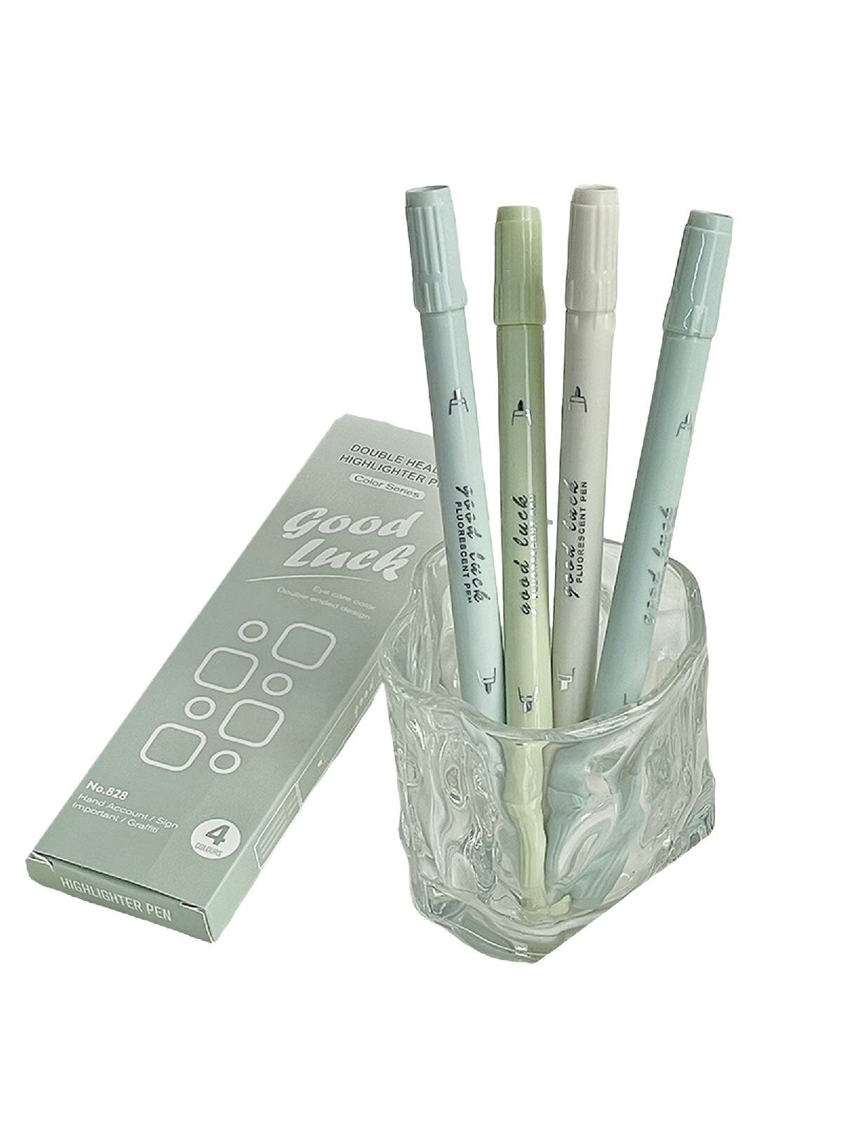 4 Шт Маркеры-хайлайтера Двуглавый маркер-Библия фломастер для рисования