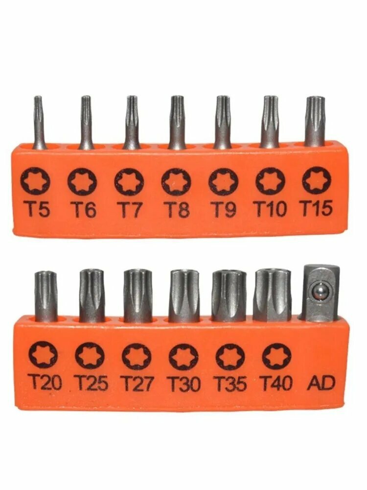 Набор из 14 предметов 25 мм для насадок-вставок Torx с отверстием T5-T40 для электрической отвертки