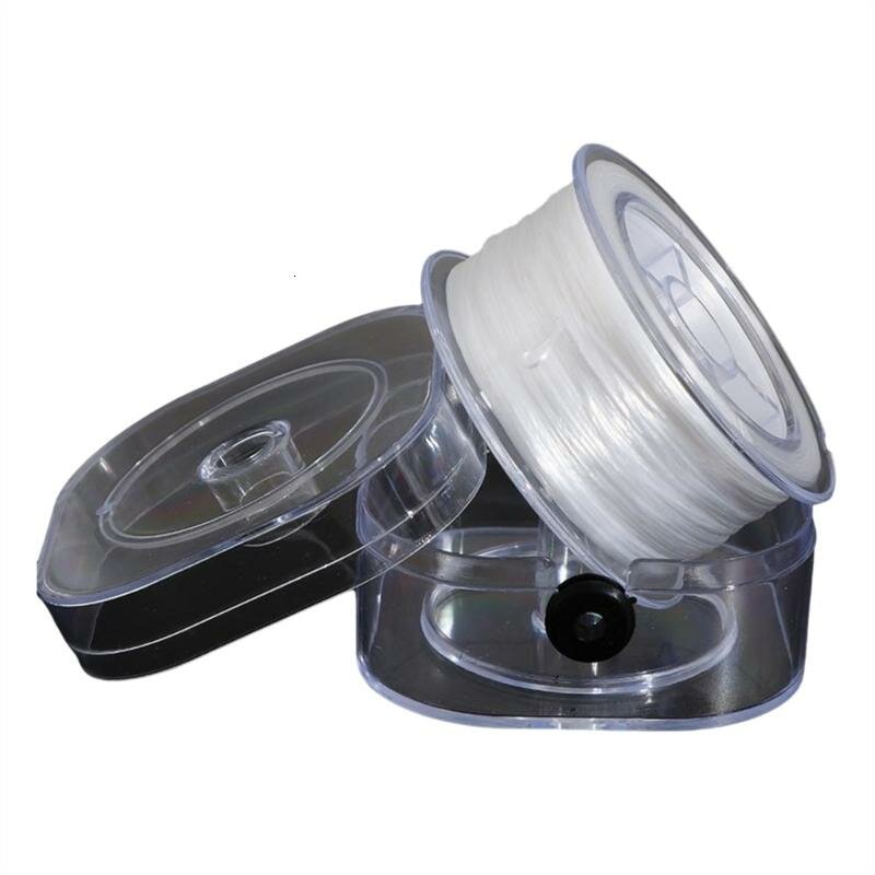 Эластичная бусиновая нить 0,7 мм с чехлом, Белый