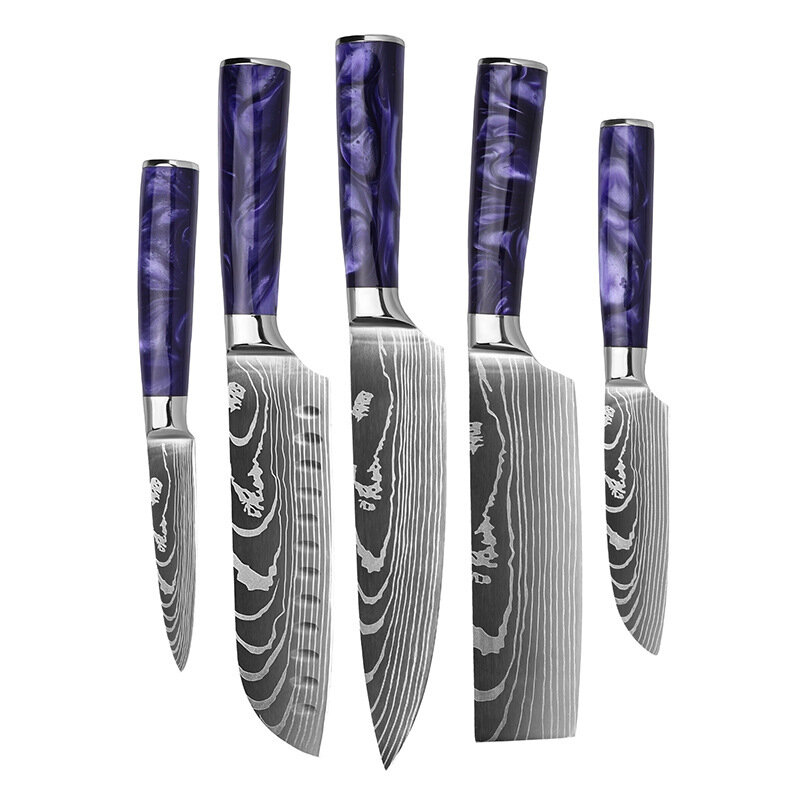 Специализированный кухонный острый бытовой нож для овощей, фруктовый нож, полный набор, нож шеф-повара, японский стиль, комбинированный набор ножей