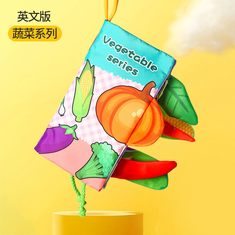 3D книга из ткани с хвостом для раннего развития детей 0-3 лет, первая книга для малышей, книга для раннего обучения, тканевая книга для детей, класс А, жевательная