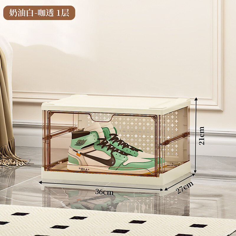 ⭐Складная обувная коробка, кросс-бордер, интегрированный складной шкаф для обуви, стеллаж для хранения, без установки, прозрачный пластик PP⭐