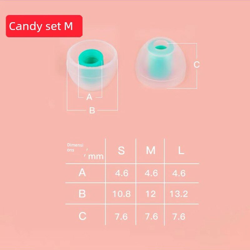 Dunu Эластичные силиконовые ушные накладки Candy, размер M, 3 пары в упаковке для наушников, улучшенное качество звука