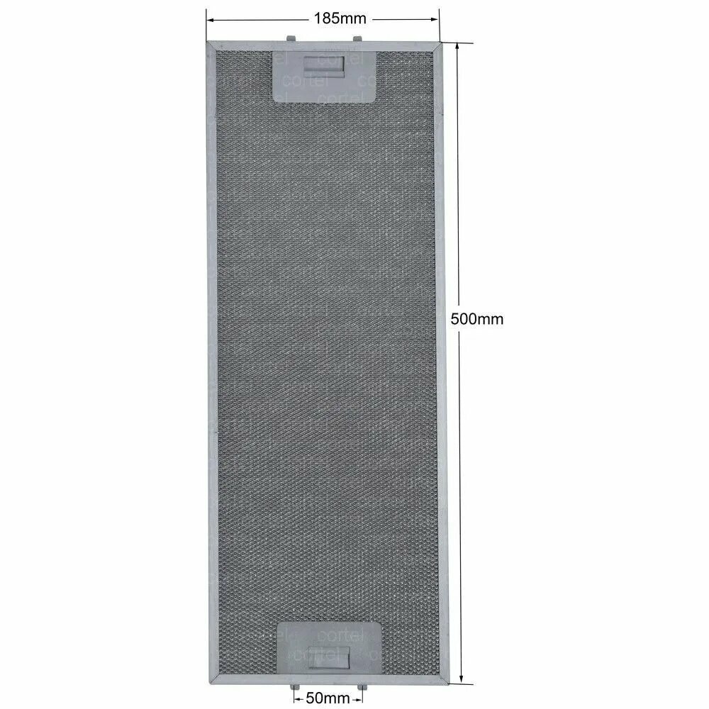2 шт. Фильтр для вытяжки. 500 x 185 мм 50 x18.5 см Жироулавливающий. Металлический. 129721003