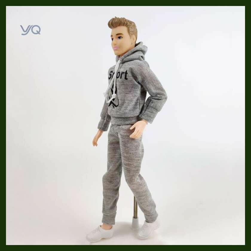 Комплект серой спортивной одежды для кукол Кена