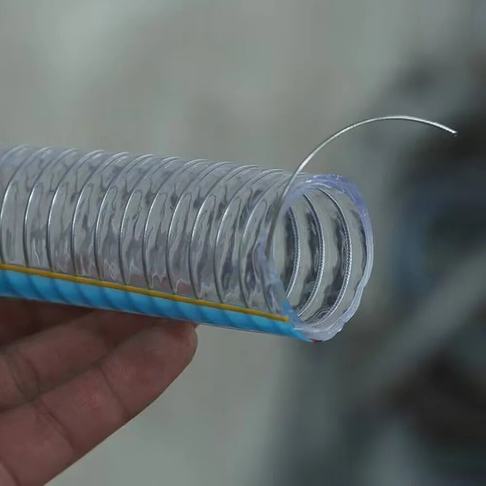 GooBetter Прозрачный шланг ПВХ с армировкой сталь 6-38 мм 16x21mm, 5m