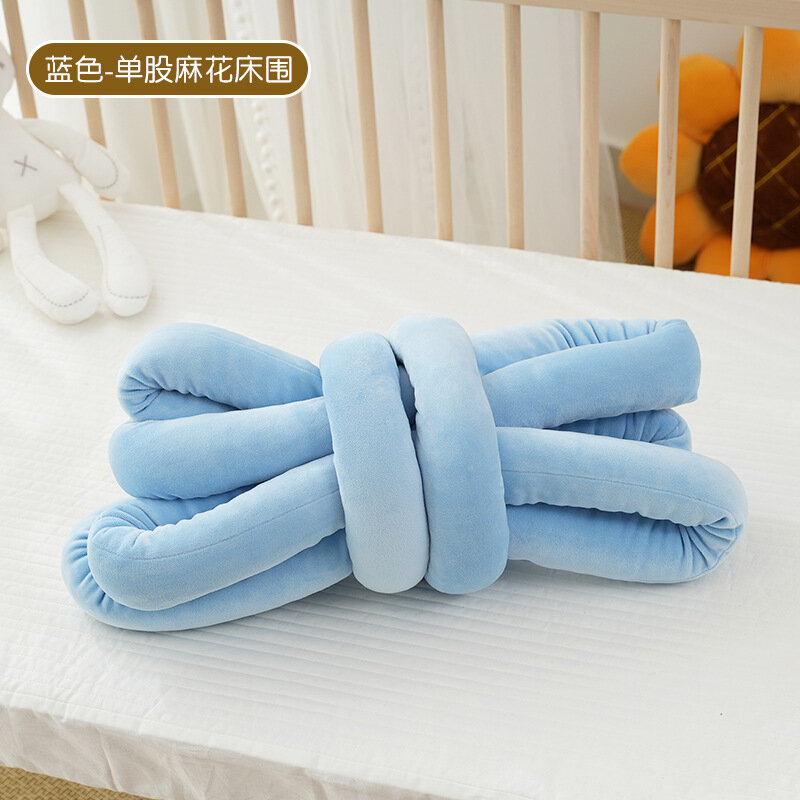 Бампер для детской кроватки, антиударная полоса, защитный бортик для кровати, плетеный забор для новорожденных, мягкий защитный чехол