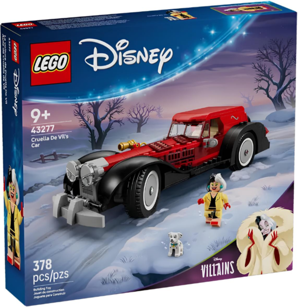Конструктор LEGO Disney 43277 Машина Круэллы Де Виль из фильма "101 далматинец", 378 дет. Cruella De Vil's Car